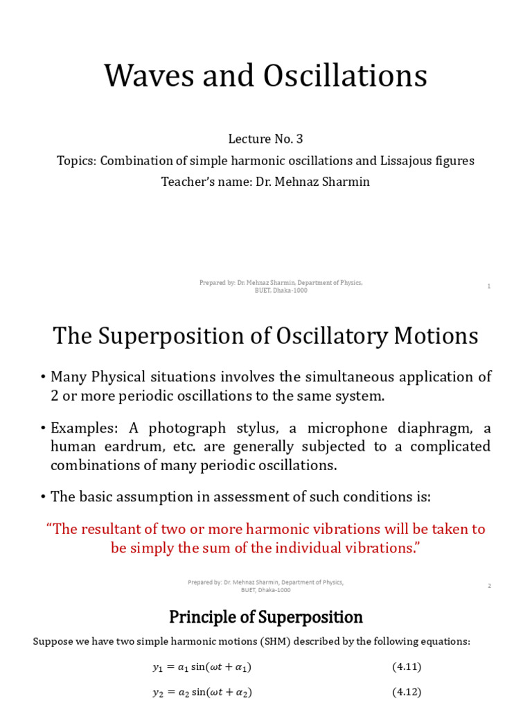 Waves and Oscillations | PDF | Oscillation | Physics