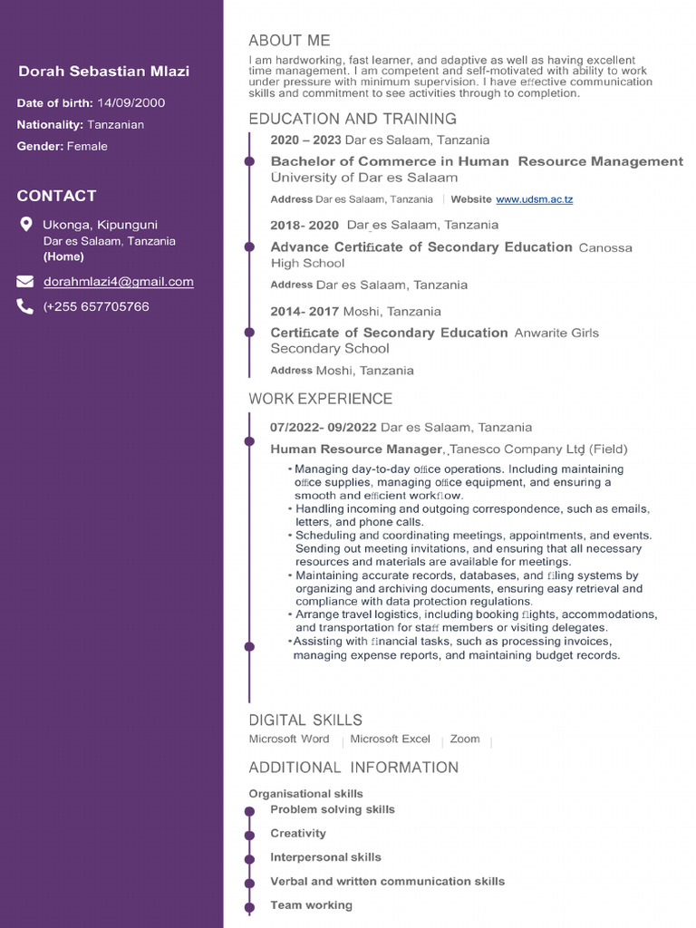 Dorah CV | PDF