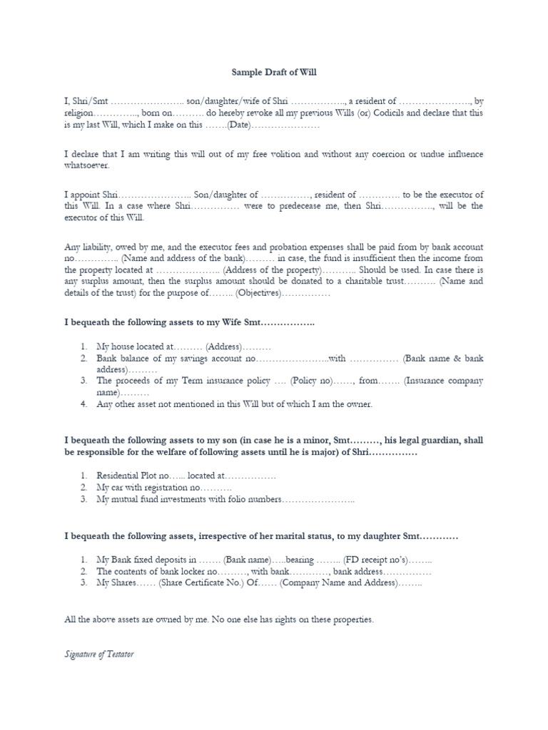 Will Deed | Download Free PDF | Financial Services | Personal Finance