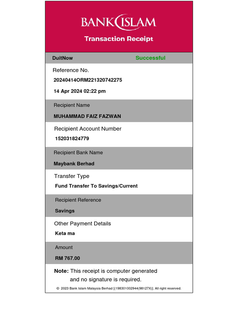 Transaction Receipt 14042024142228 | PDF