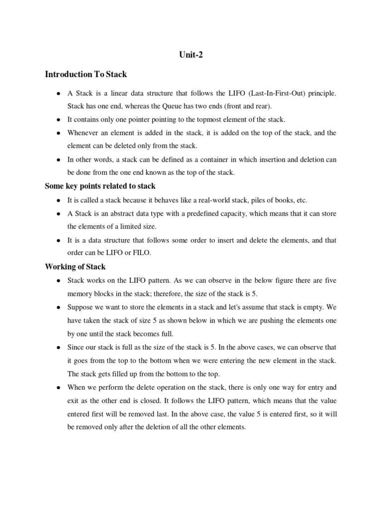 Unit 2 Pdf Queue Abstract Data Type Data Management 4004