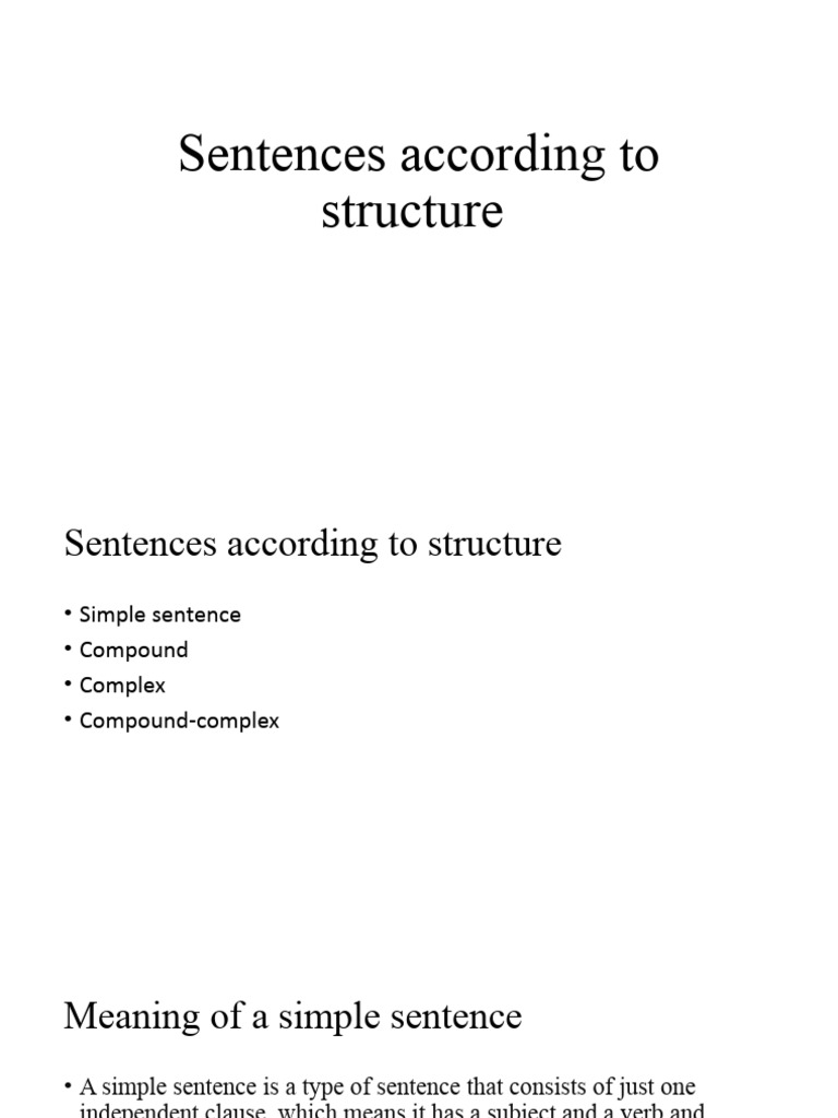 Understanding Sentence Structures in English | PDF | Sentence ...