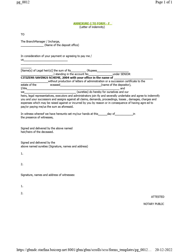 Letter of Indemnity | PDF | Affidavit | Common Law