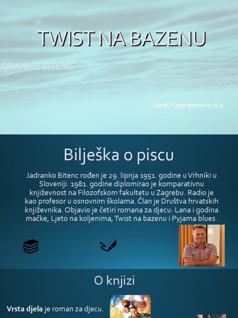 TWIST NA BAZENU Sarah Karahasanović 6 B | PDF