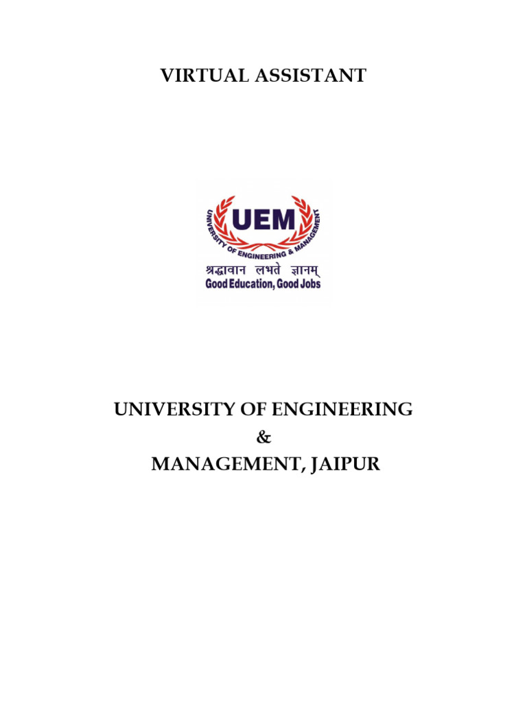 Virtual Assistant | PDF | Object Oriented Programming | Class (Computer Programming)