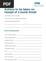 Bomb Threat Checklist | PDF