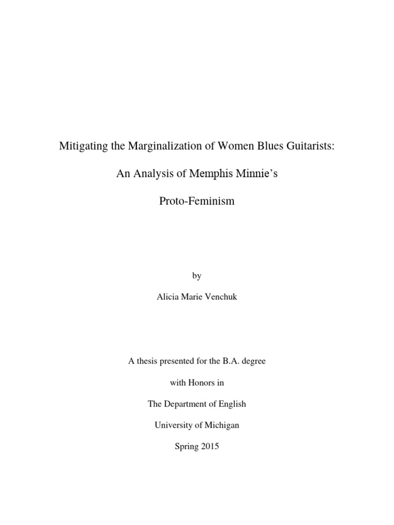 Memphis Minnie: A Proto-Feminist Icon | PDF | Blues