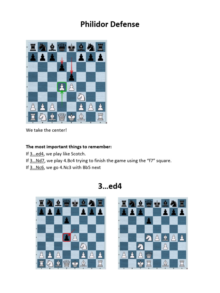 Philidor Defense | PDF