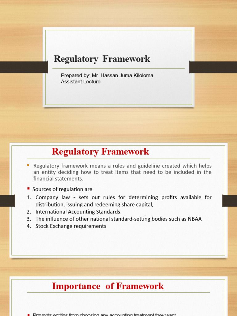 Regulatory Framework. | PDF | International Financial Reporting Standards | Financial Statement