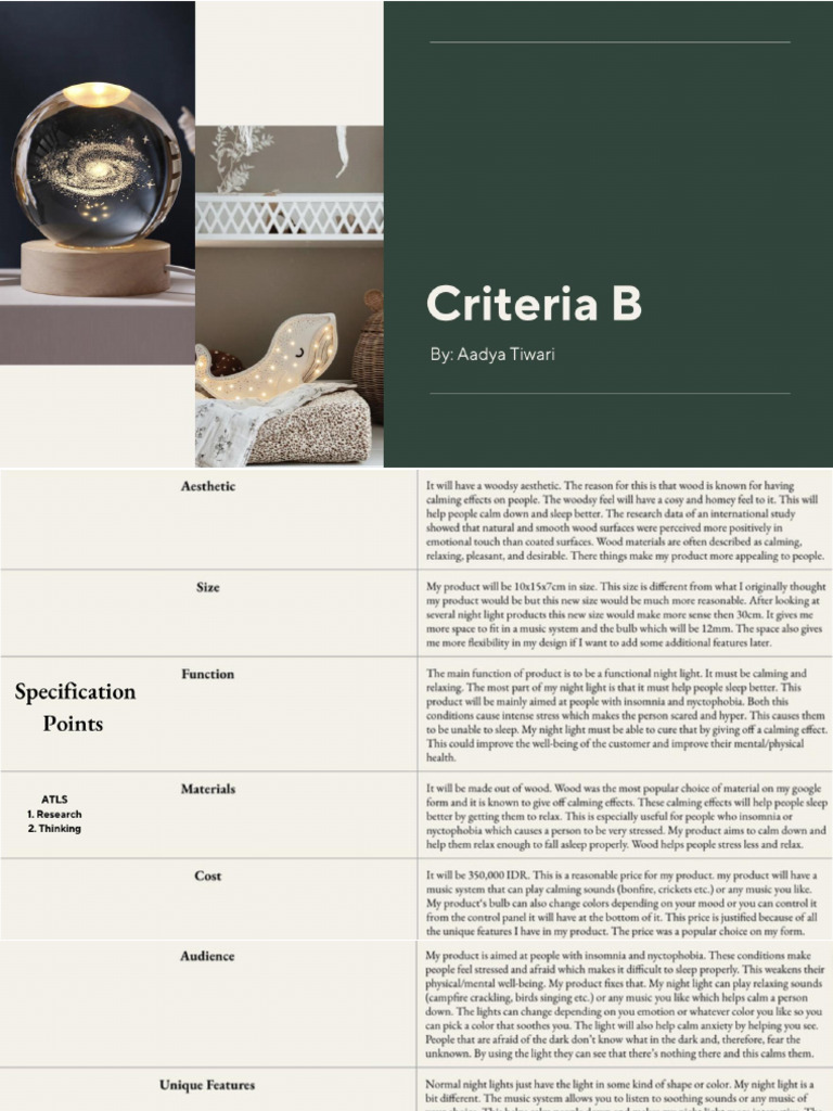 Criteria B | PDF