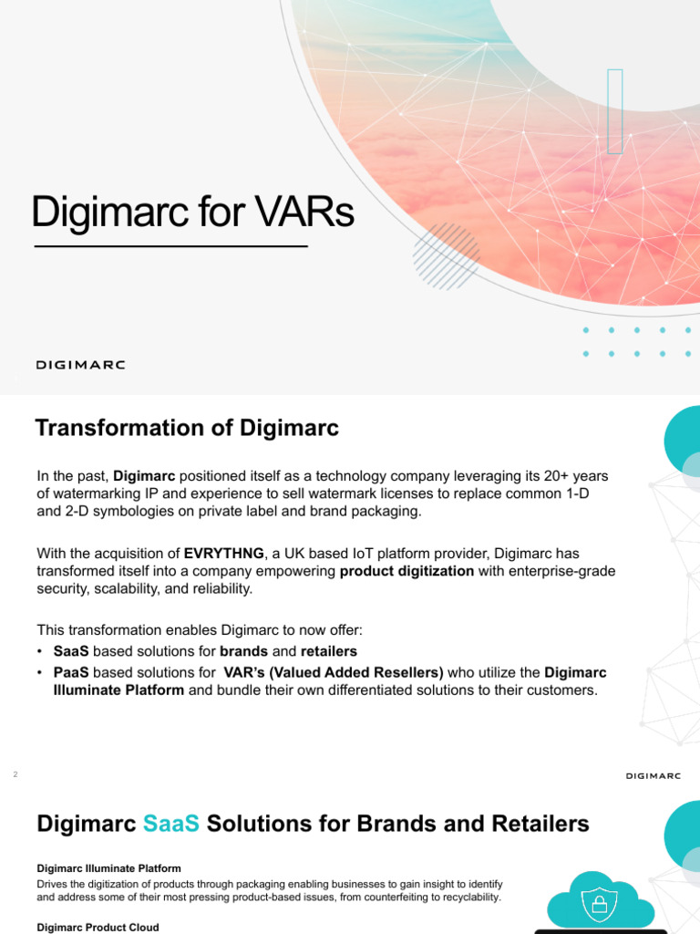 Digimarc For VARs | PDF | Brand | Software As A Service