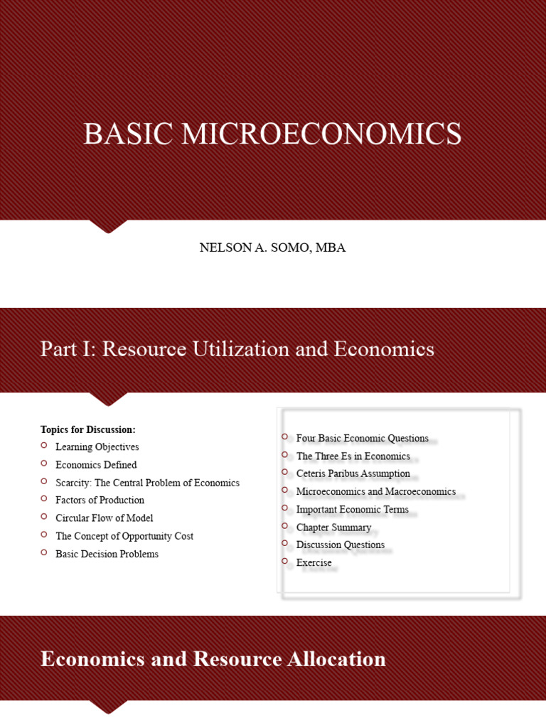 Basic-Microeconomics-Part1 | PDF | Economics | Microeconomics