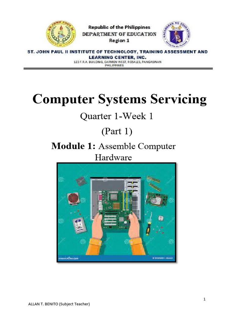 Sjp Css 11 Worksheet_ Slm q1w1 | PDF | Entrepreneurship | Personal Computers