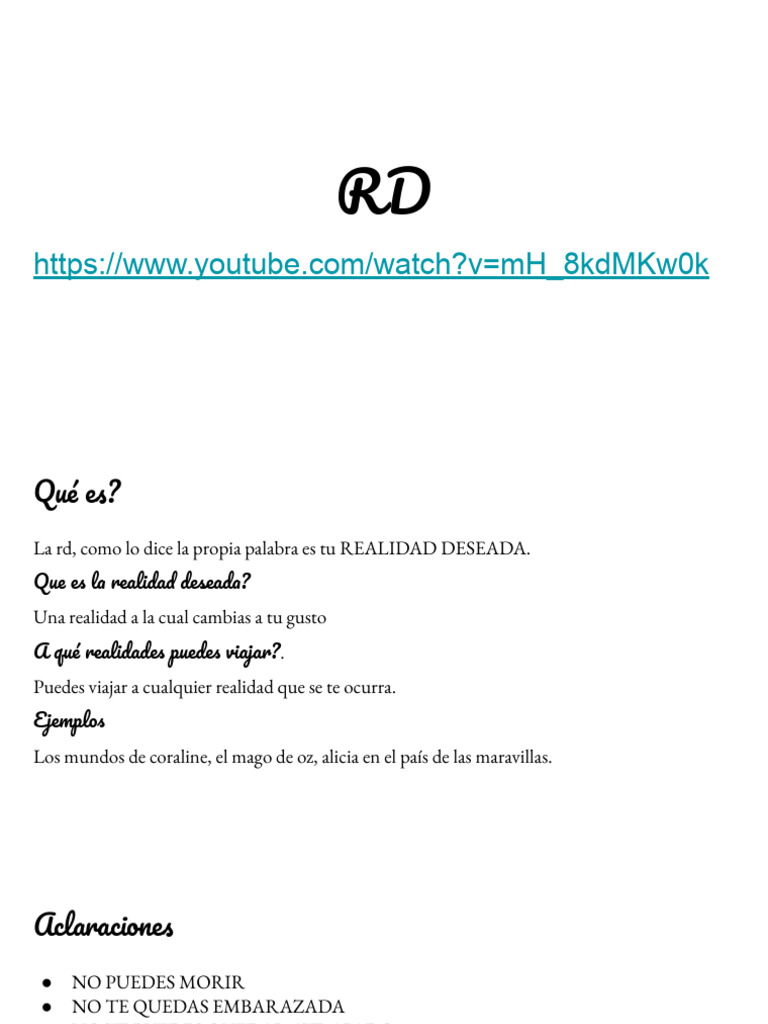Explicación RD | PDF | Realidad | Harry Potter
