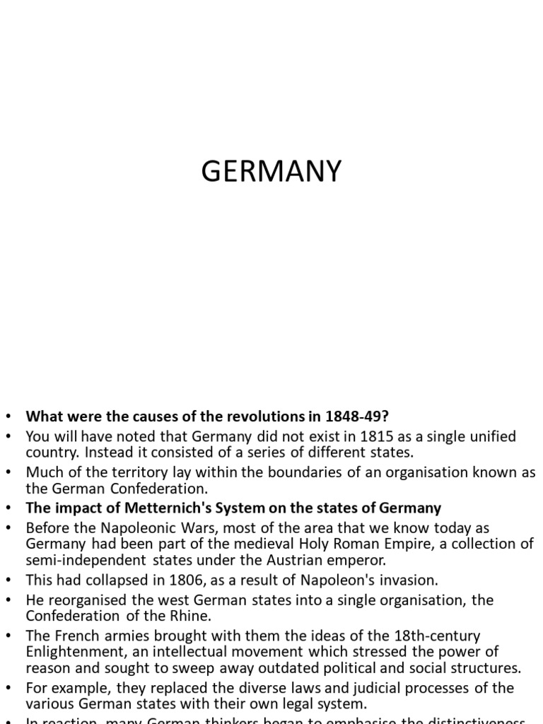 Causes of the 1848-49 German Revolutions | PDF | Prussia | German Empire