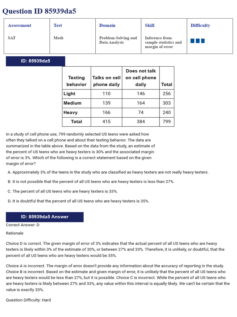 Problem Solving - Hard | PDF | Median | Mean