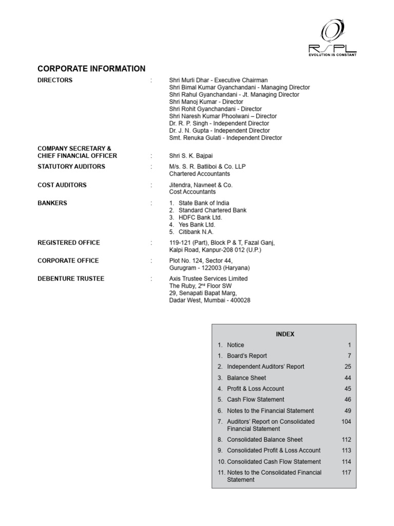 RSPL Valuation Overview 2020 | PDF | Audit | Dividend