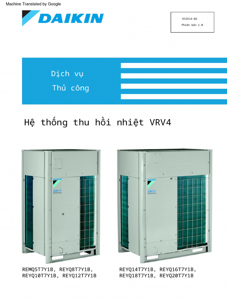 REYQ-T7Y1B - SM (Service Manual) | PDF