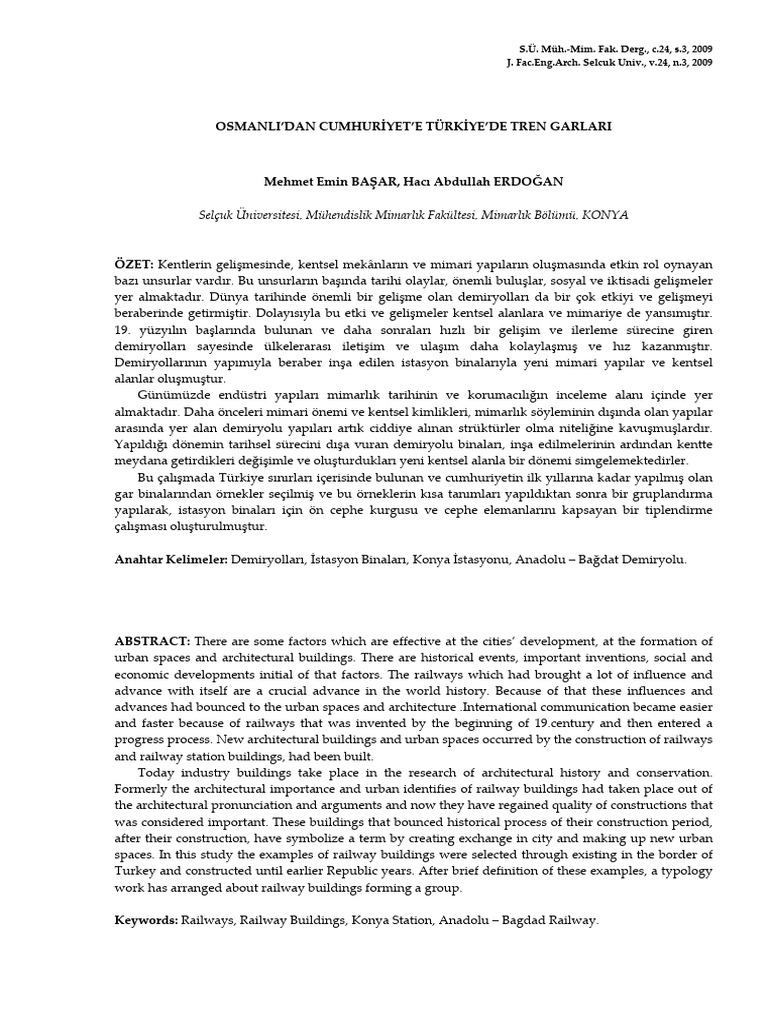 Osmanli Dan Cumhur Yet e T RK Ye de Tren Garlari (#248199) - 215844 | PDF