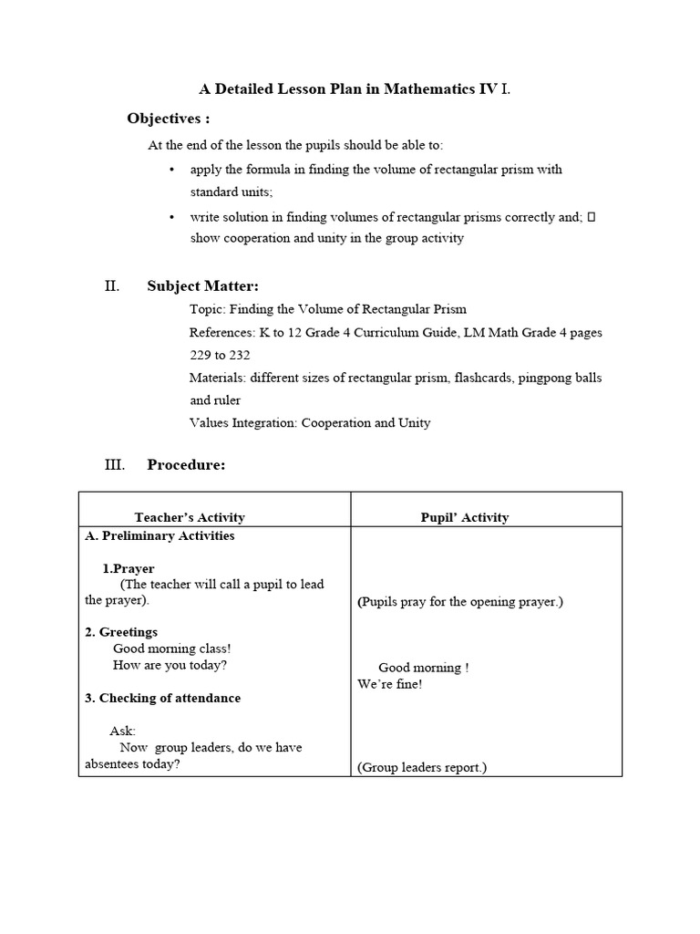 DLP.Math4.VolumeOfRectangularPrism | PDF | Volume | Length