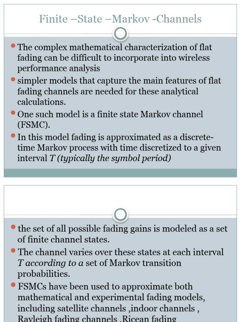 7 - WC - Markov - Model - Power - Delay - Profile | PDF