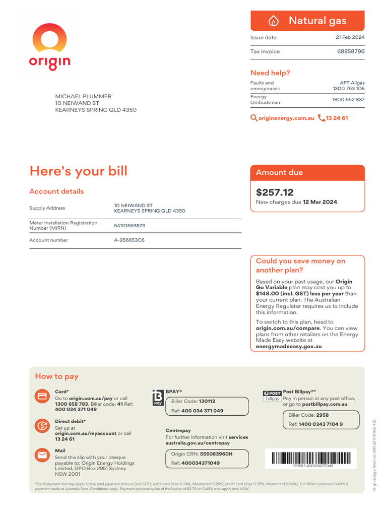 origin-statement-2024-02-20 (2) | PDF | Payments