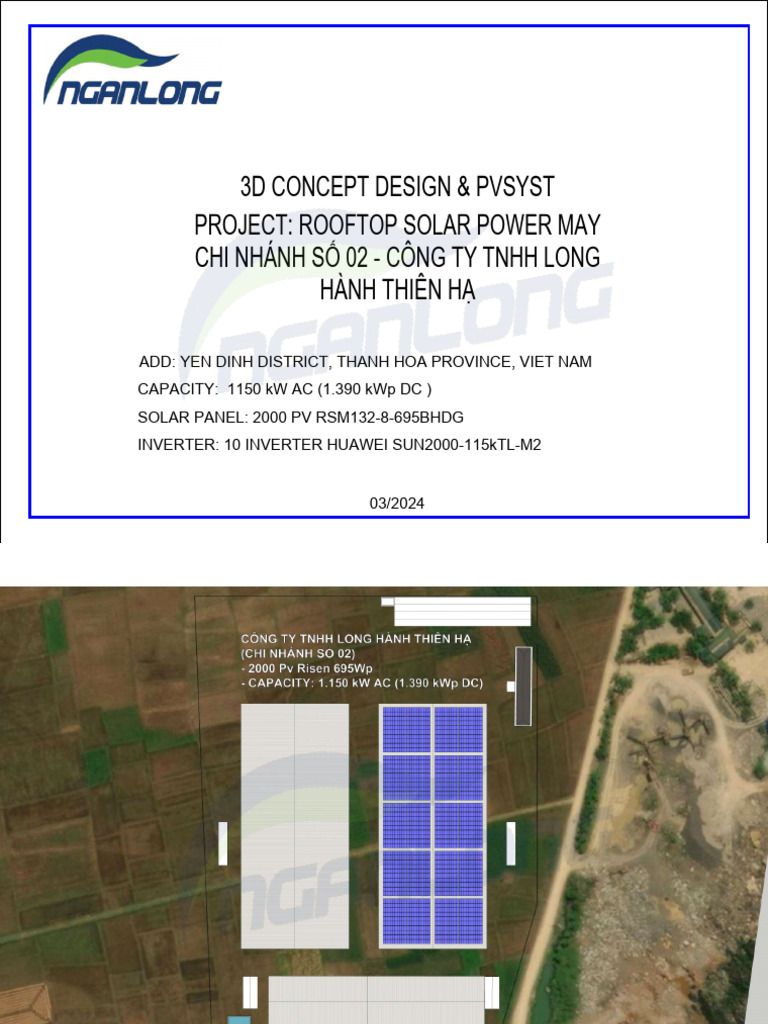 CTY TNHH LONG HÀNH THIÊN H (CNS2) - 3D&Pvsyst-23.3.2024 | PDF | Photovoltaics | Sustainable ...