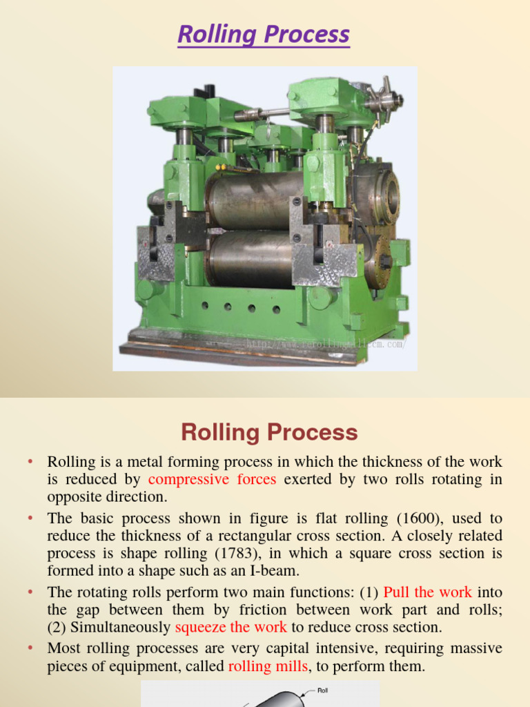 5 Rolling Process | PDF | Rolling (Metalworking) | Metalworking