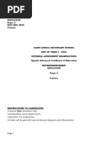 Uace Divinity Paper 2 | PDF | Jesus | Paul The Apostle