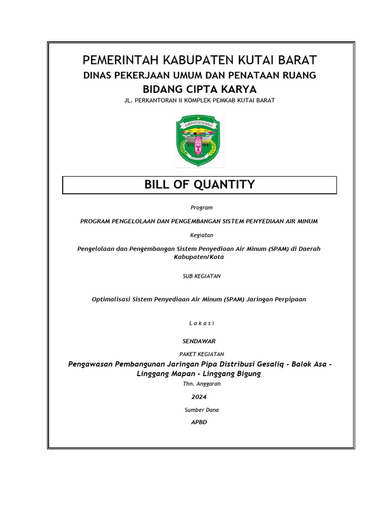 7 Boq Pws Pipa Gesaliq | PDF