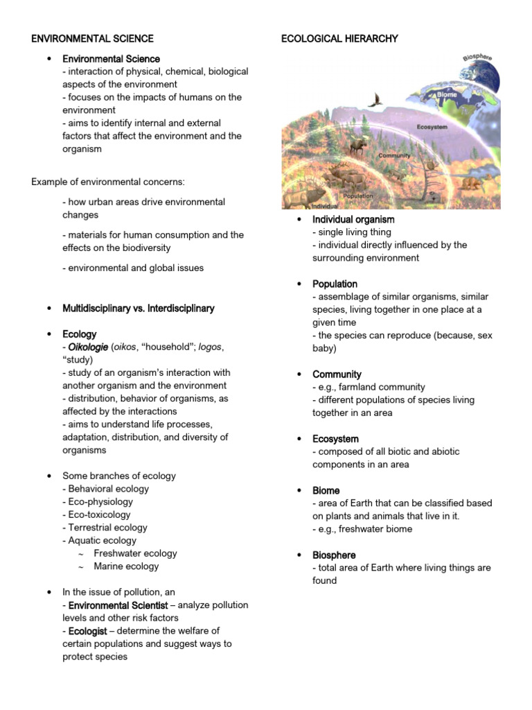 Environmental Science Reviewer | PDF | Ecology | Natural Environment