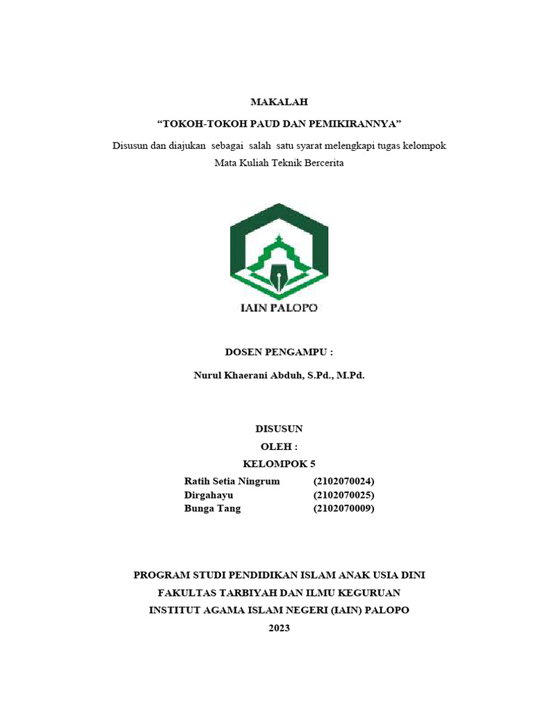 Tokoh PAUD dan Pemikirannya di Indonesia | PDF