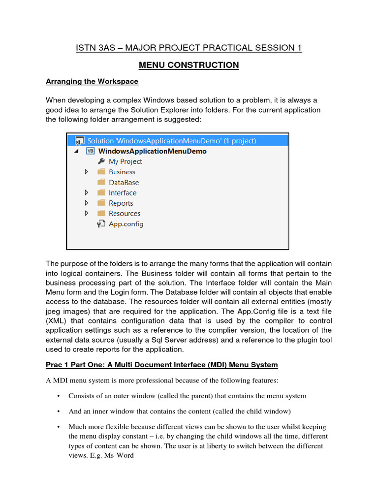 Prac 1 - ISTN 3AS MenuDesign - 2024 - PARTONE | PDF | Databases | Window (Computing)