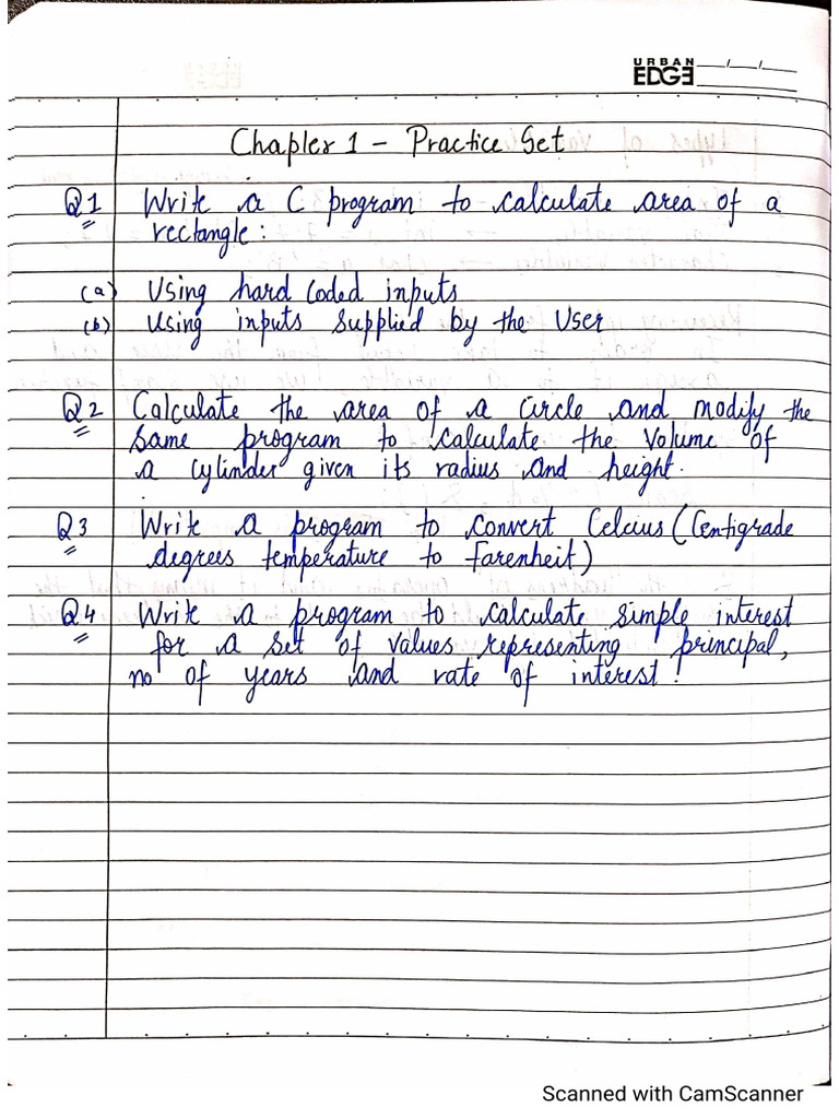 Chapter 1 - Practice Set | PDF