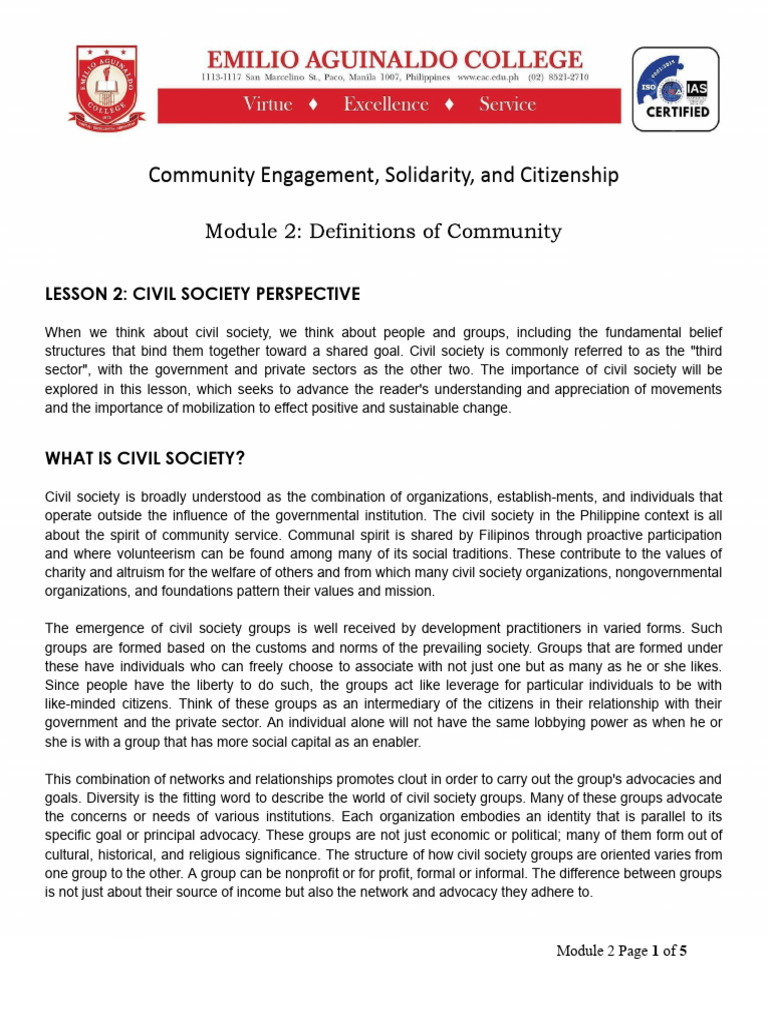 Understanding Civil Society Perspectives | PDF | Non Governmental ...