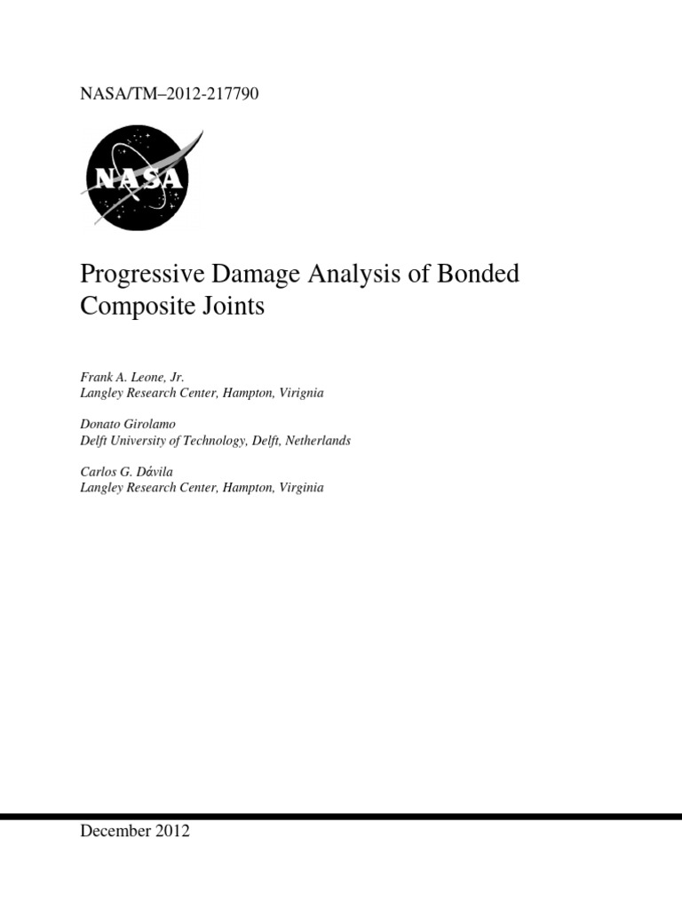 (3 - 2) Progressive Damage Analysis of Bonded | PDF | Fracture ...
