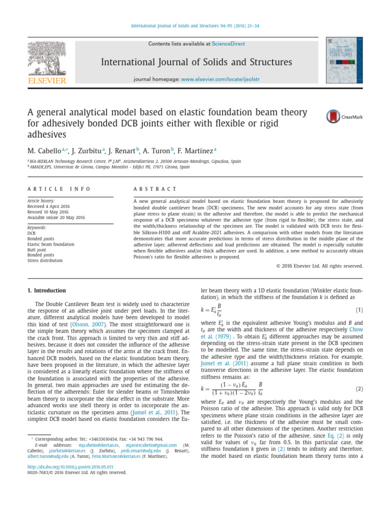 (3 - 4) A General Analytical Model Based On Elastic Foundation Beam Theory | PDF | Young's ...