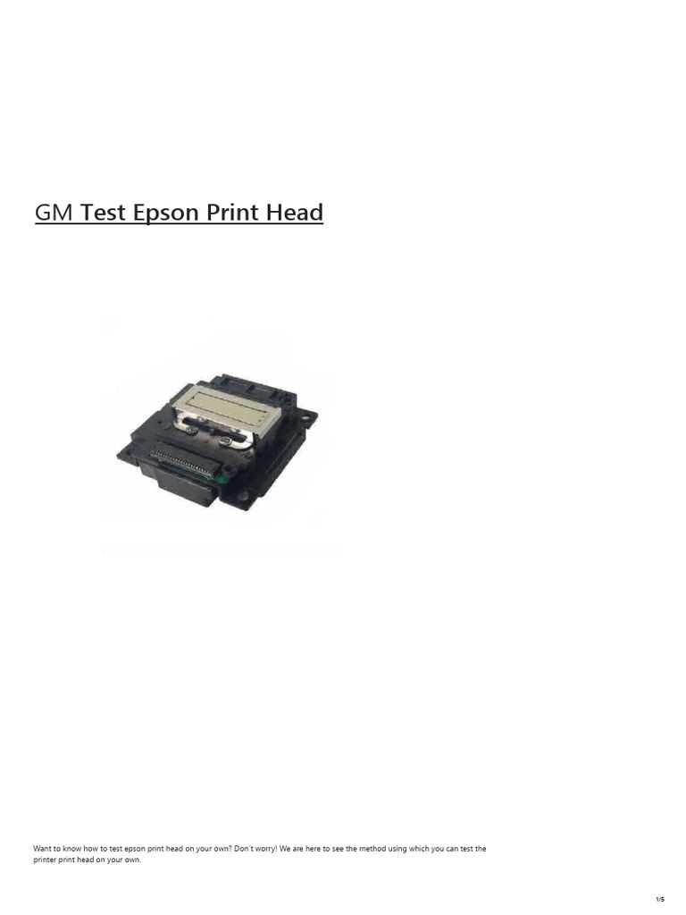Test Epson Print Head | PDF | Electrical Engineering