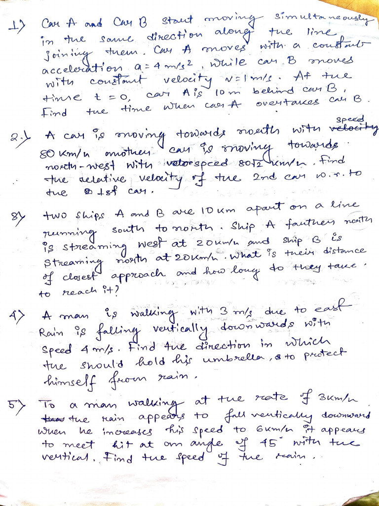 Relative Velocity | PDF