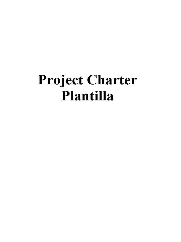 Project Charter Plantilla Completa | PDF | Ciencias de la Computación ...