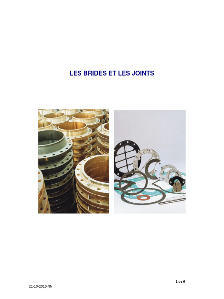 Joints et Brides : Guide Instrumentation | PDF | Acier | Métaux
