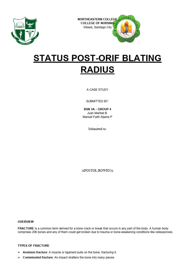 Fracture Case Abstract | PDF | Surgery | Bone