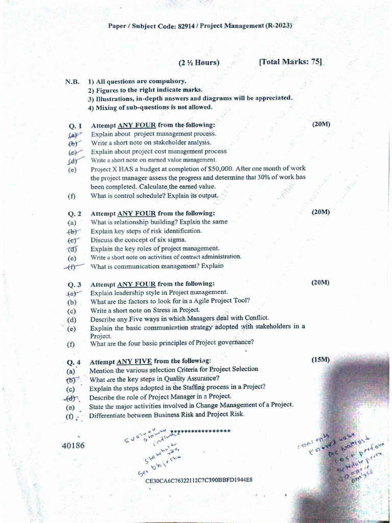 Sem V Question Paper | PDF