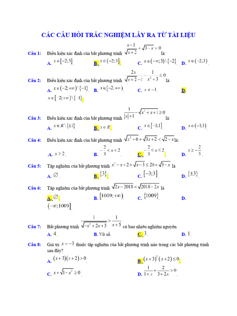Od4 Dai Cuong BPT de Trac Nghiem Vu Thi Thu Trang | PDF