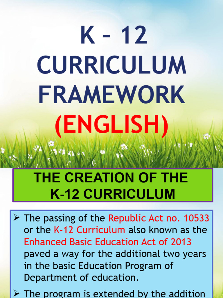 K-12 Curriculum Guide Overview | PDF