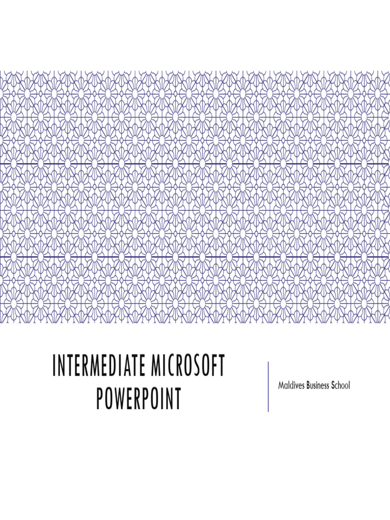 Intermediate Microsoft PowerPoint | PDF | Microsoft Power Point | Software