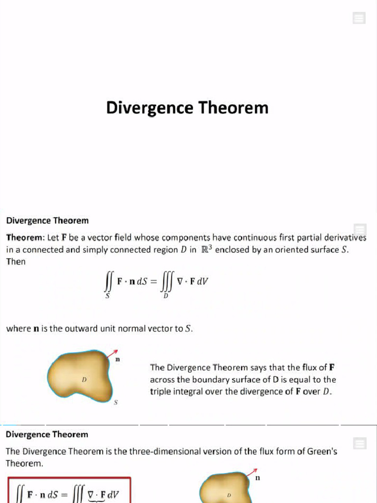 Divergence Theorem and Flux | PDF