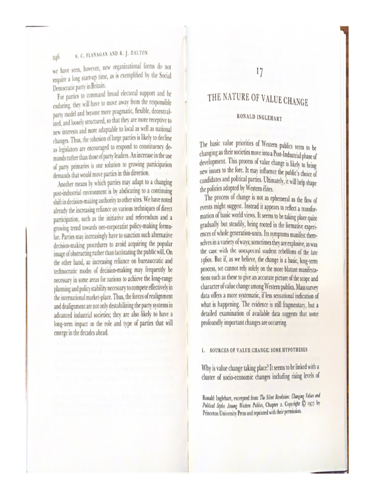 Inglehart Nature of Value Change | PDF