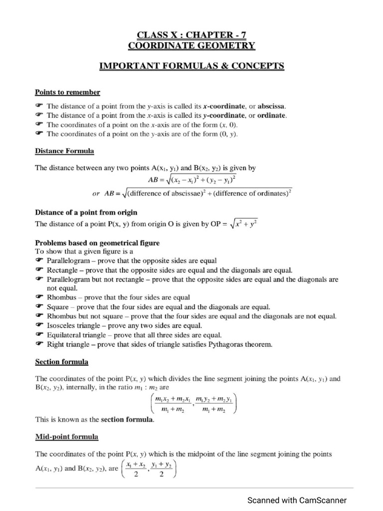 Coordinate Geometry | PDF