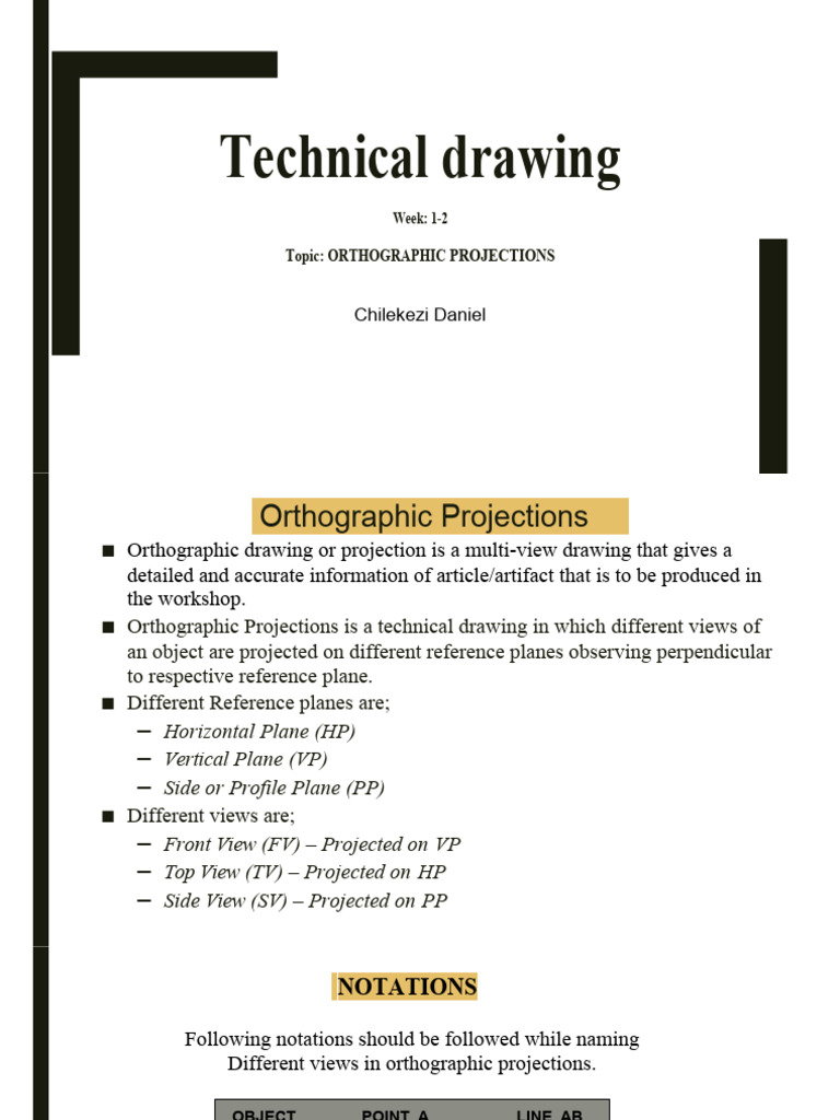 Yr 11td Note. WEEK 1-2 ORTHOGRAPHIC DRAWING | PDF | Geometry ...
